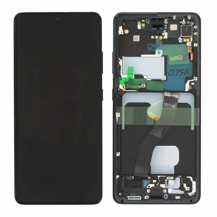 LCD SAMSUNG S21 ULTRA, G998, S OKVIROM, CRNA